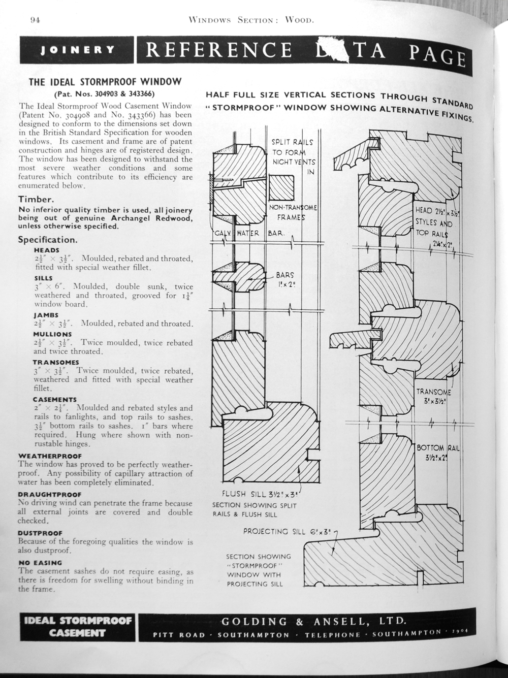 Carpenter’s reference: Architects standard catalogue | Carpentry ...