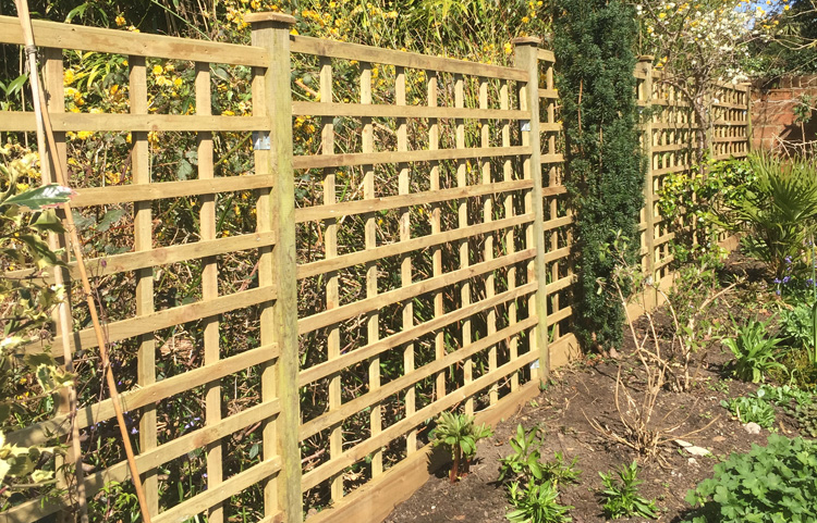 New Trellis Fencing Installed for Improved Garden Boundary. | Carpentry ...